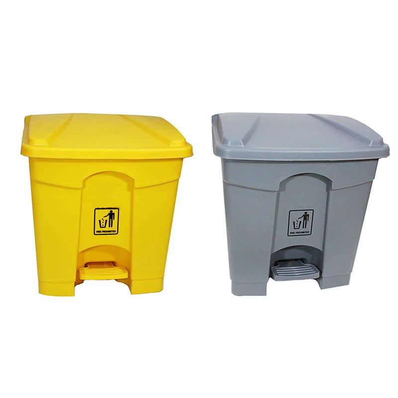 Grey Colored Plastic Pedal Dustbins - Nilvac Enterprises